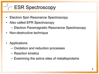 ESR spectroscopy | PPT