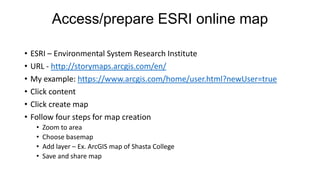 Esri story map construction | PPTX