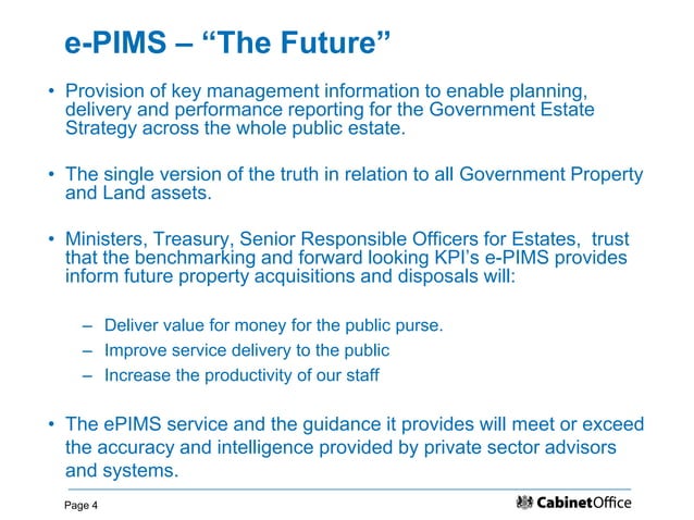 Esriuk_track2_cabinet_office_e-pims | PPT