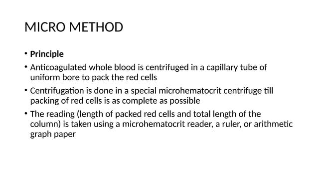 ESR, PCV and Buffy coat- Significance.pptx | Blood Disorders | Diseases ...