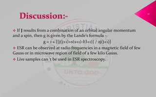 ESR spectroscopy ppt priyanka patel.pptx