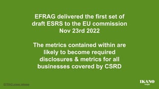 ESRS Analysis - Metrics & Disclosures - Ikano Insight Dec 2022.pdf
