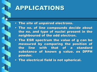 ESR SPECTROSCOPY | PPT