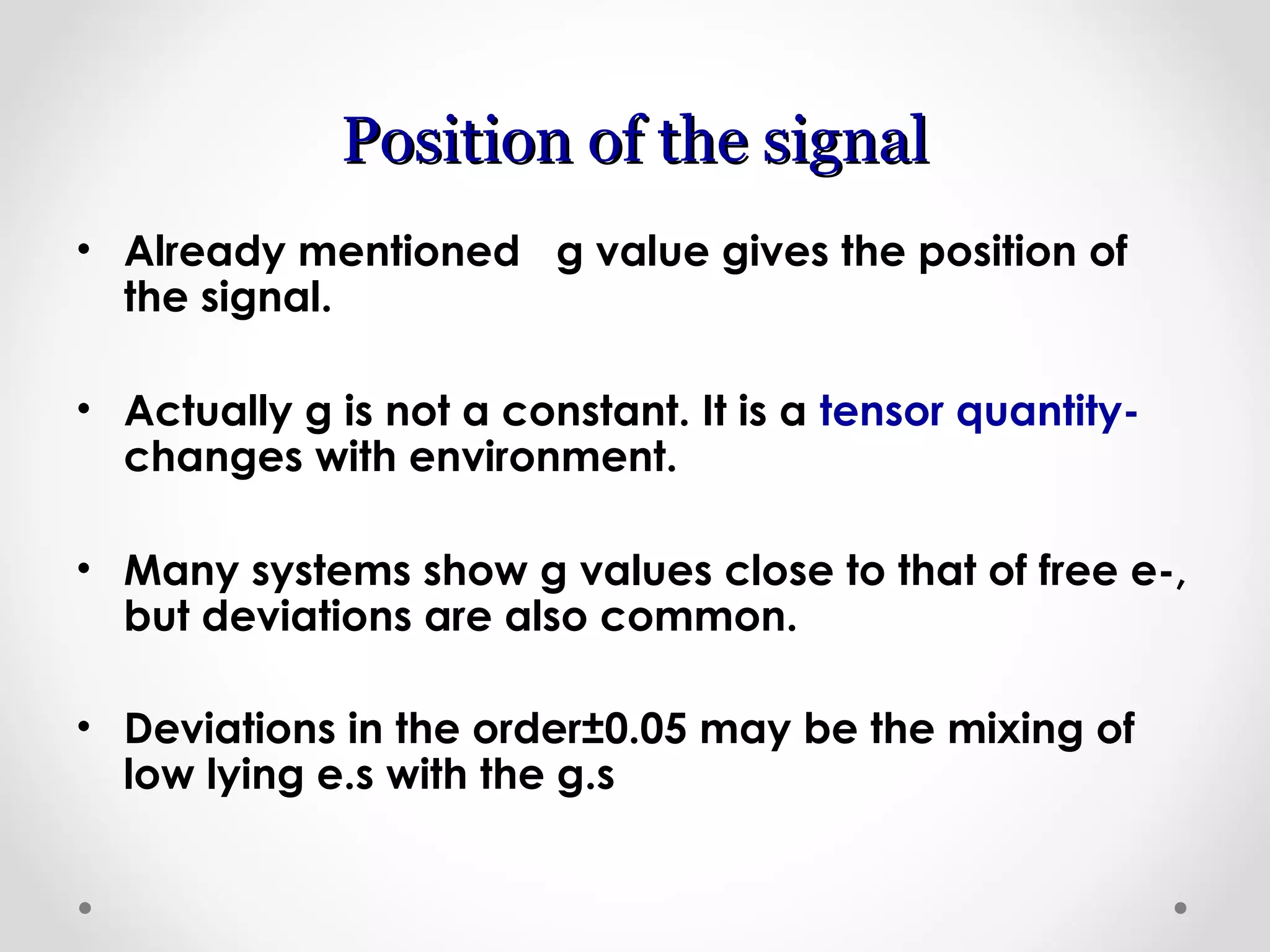 Electron Spin Resonance (ESR) Spectroscopy | PPT
