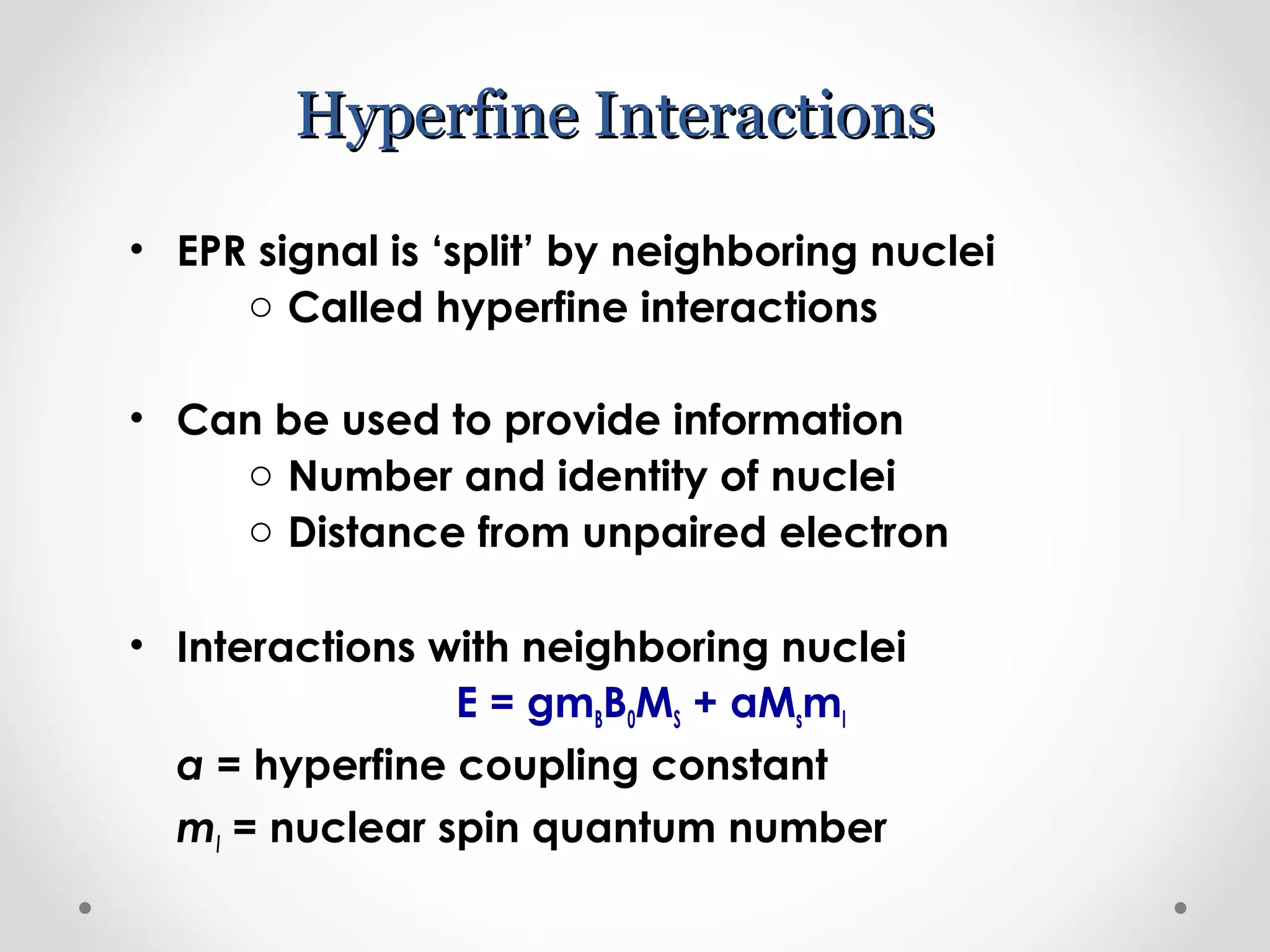 Electron Spin Resonance (ESR) Spectroscopy | PPT