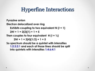Electron Spin Resonance (ESR) Spectroscopy | PPT