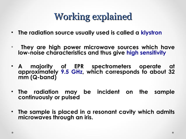 Electron Spin Resonance (ESR) Spectroscopy | PPT