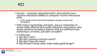ESSENTIAL of (CS/IT/IS) class 02 (HCI) | PPTX | Computing | Technology ...