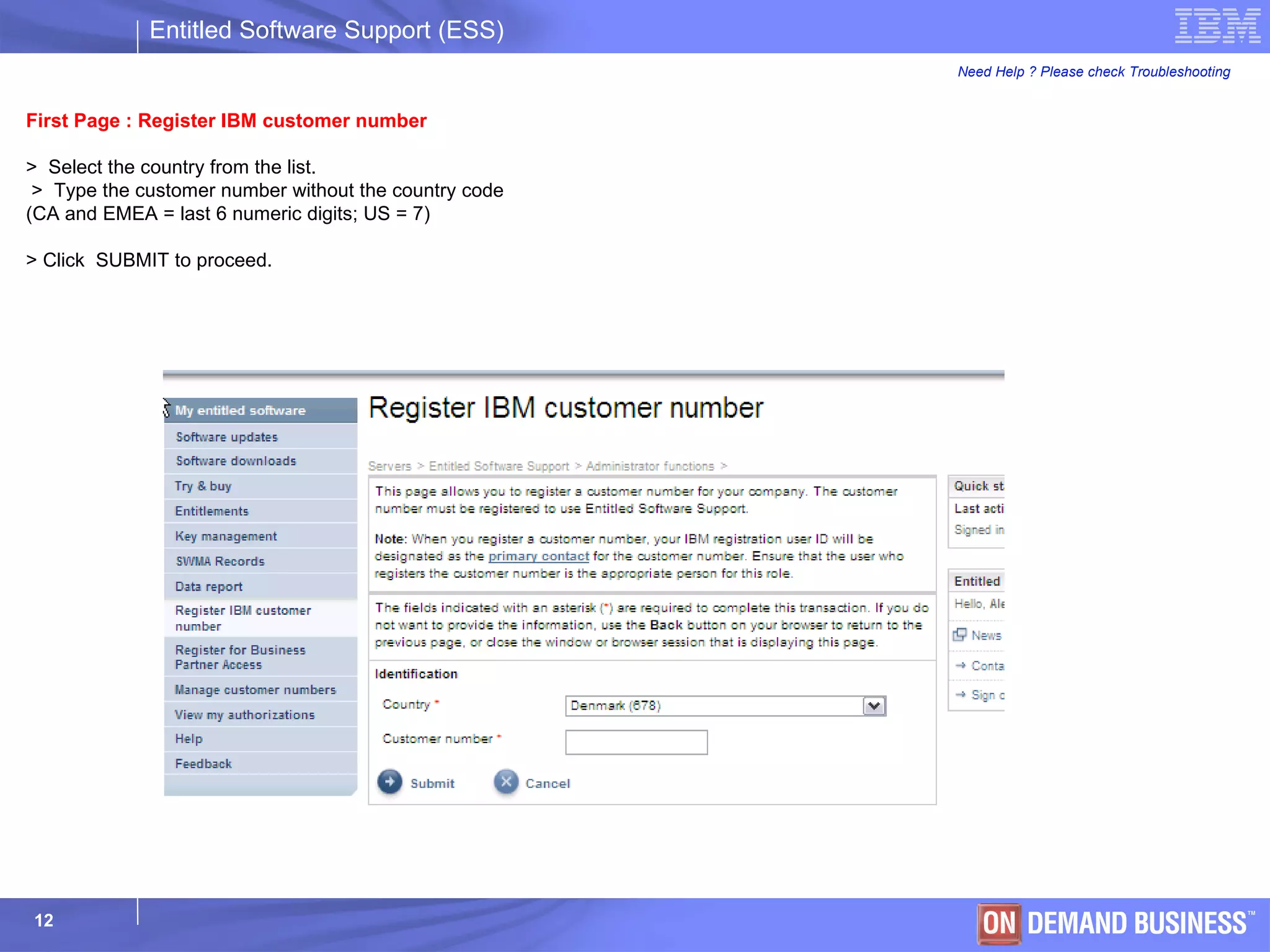 IBM entitled software support, how to use | PPT