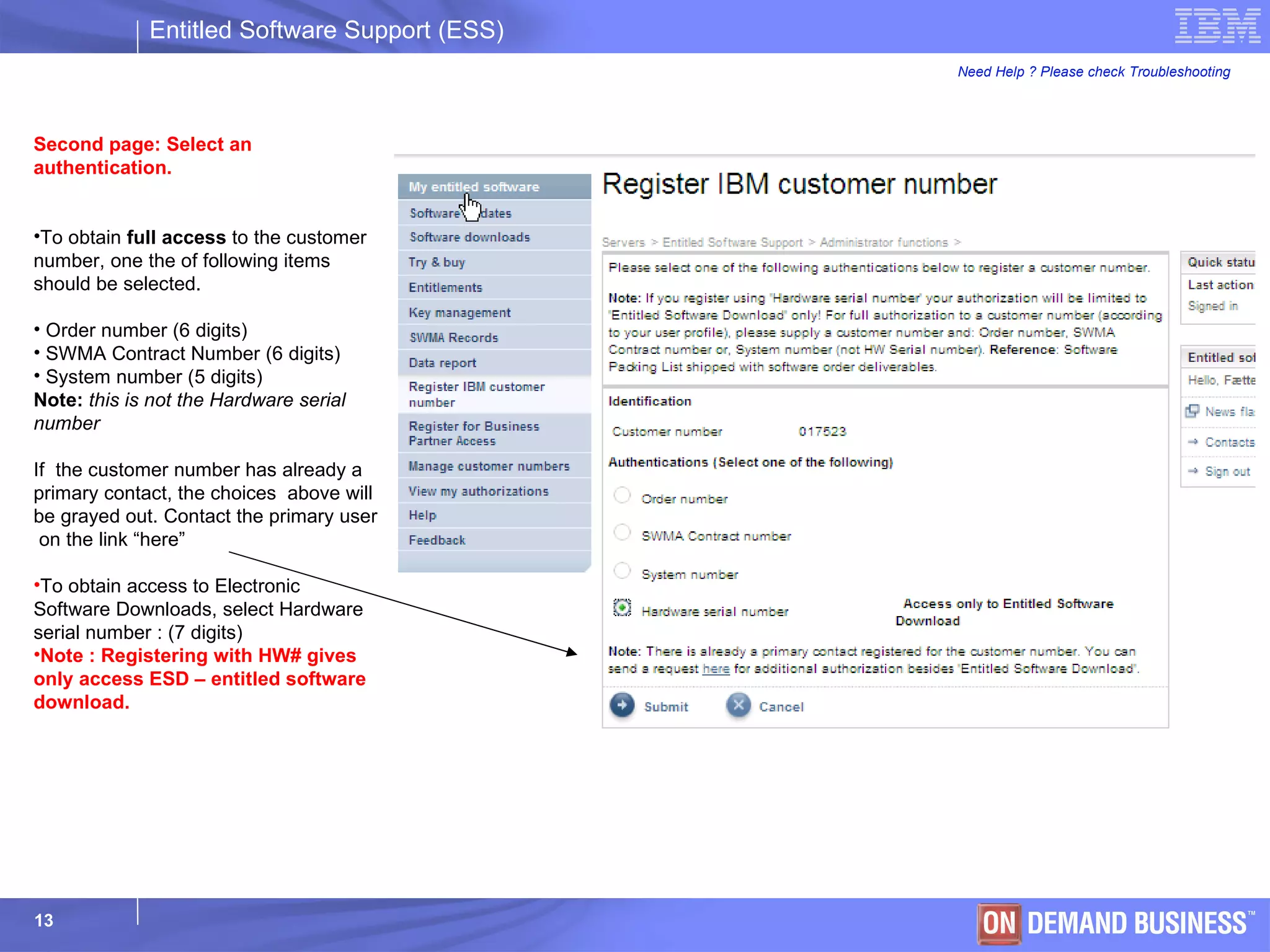 IBM entitled software support, how to use | PPT
