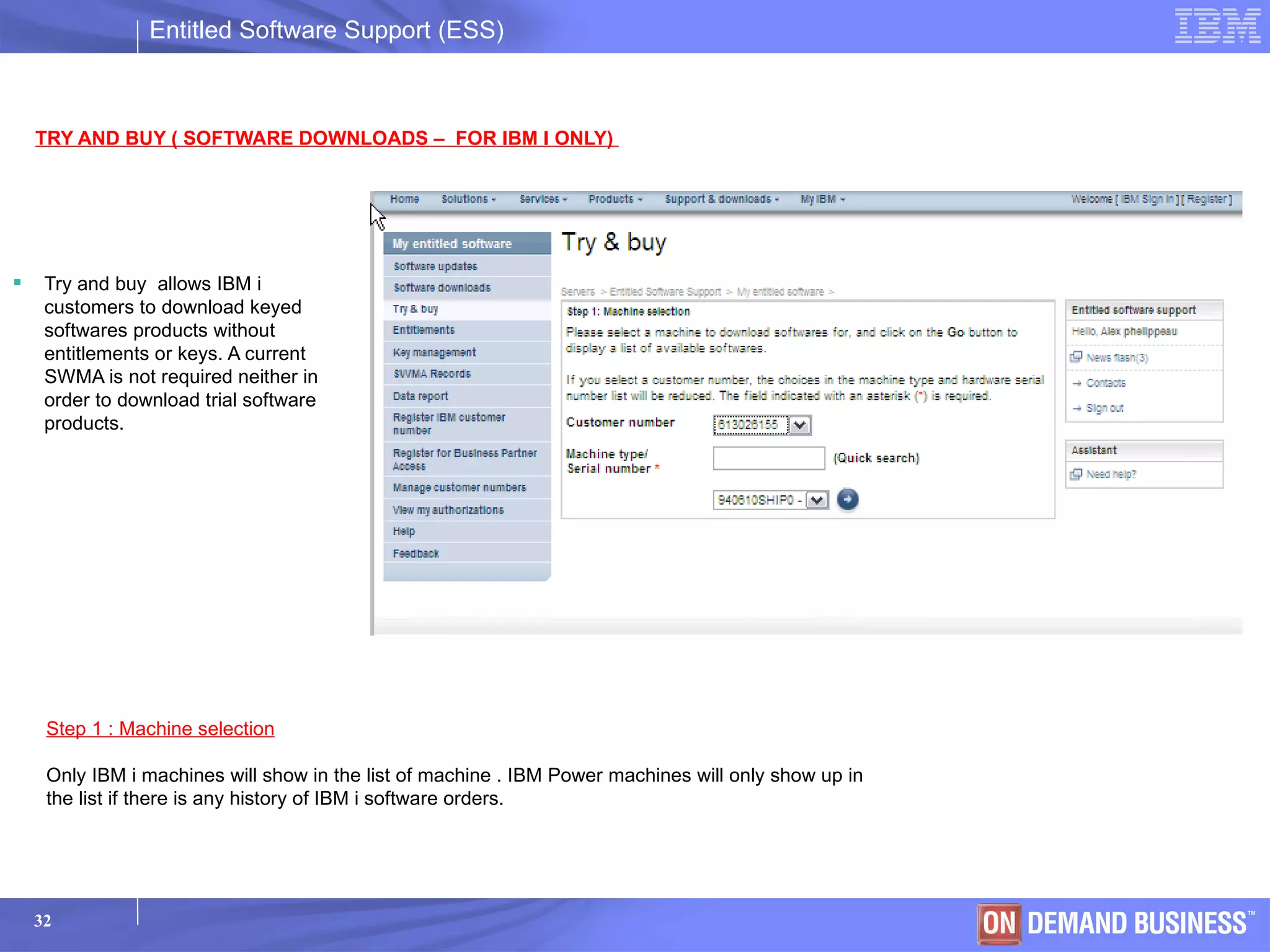 IBM entitled software support, how to use | PPT