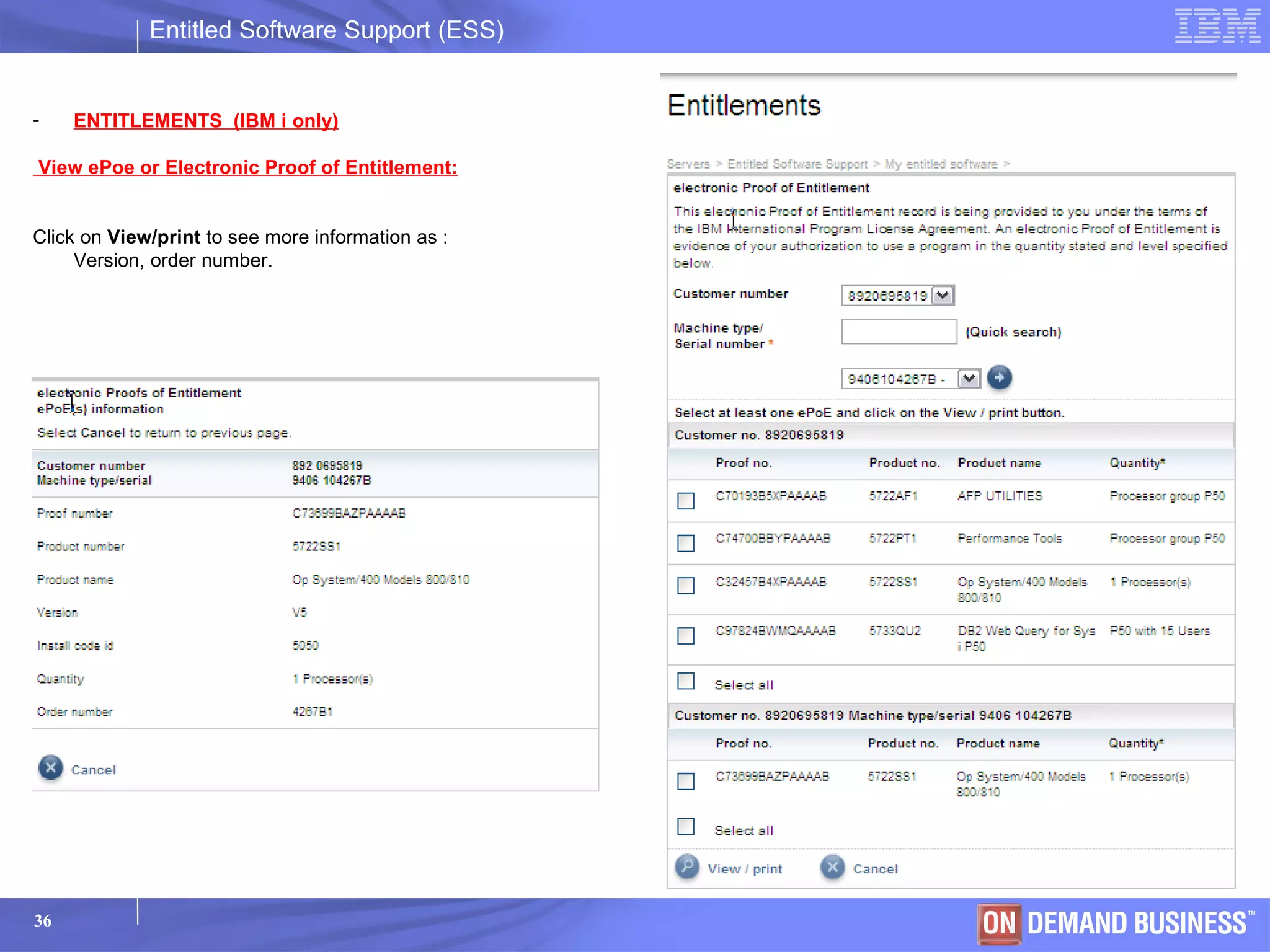IBM entitled software support, how to use | PPT