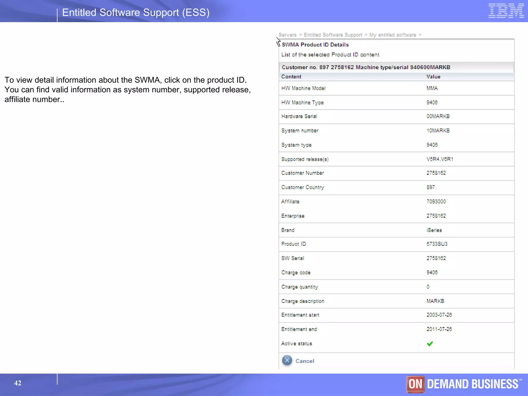 IBM entitled software support, how to use | PPT