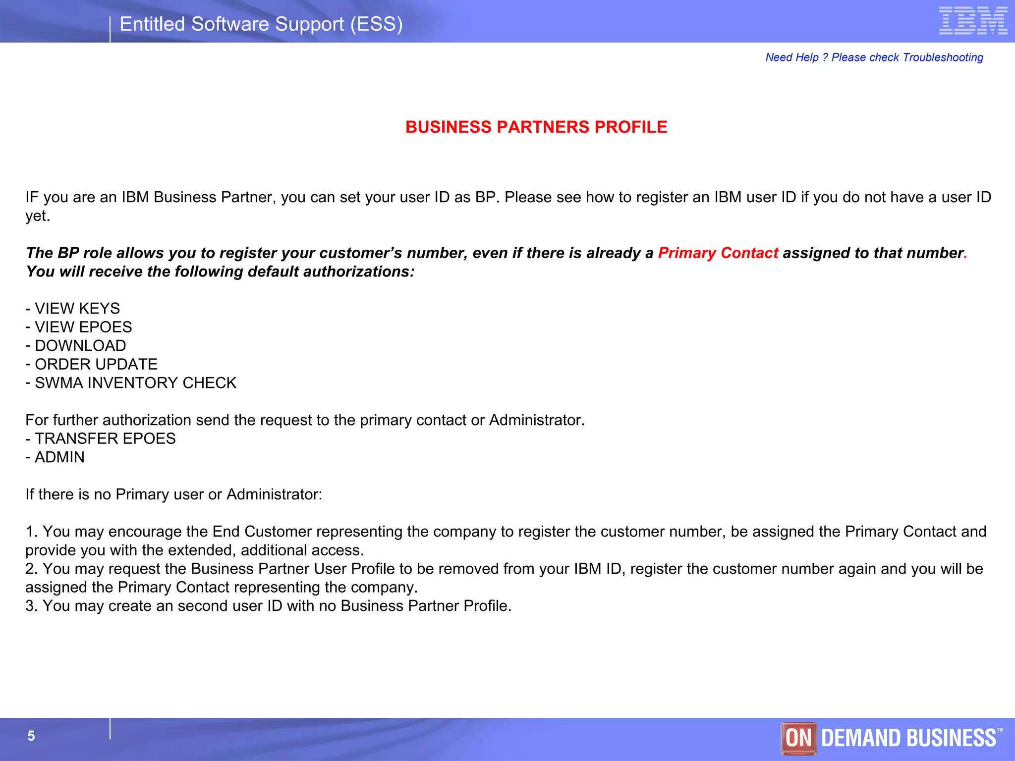 IBM entitled software support, how to use | PPT