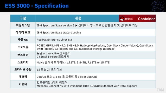 IBM Storage for AI - NVMe & Spectrum Scale 기술을 탑재한 ESS3000 | PDF