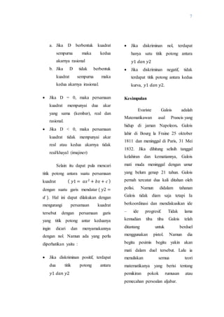 Galois dan Teorinya | DOCX