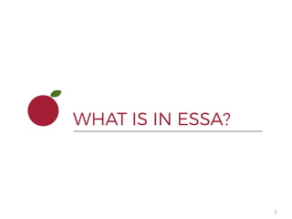 The Every Student Succeeds Act (ESSA) and Authorizing (Part I) | PDF