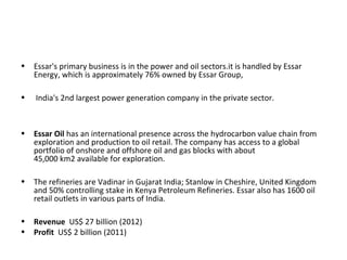 merger essar energy with stanlow oil refinery | PPT