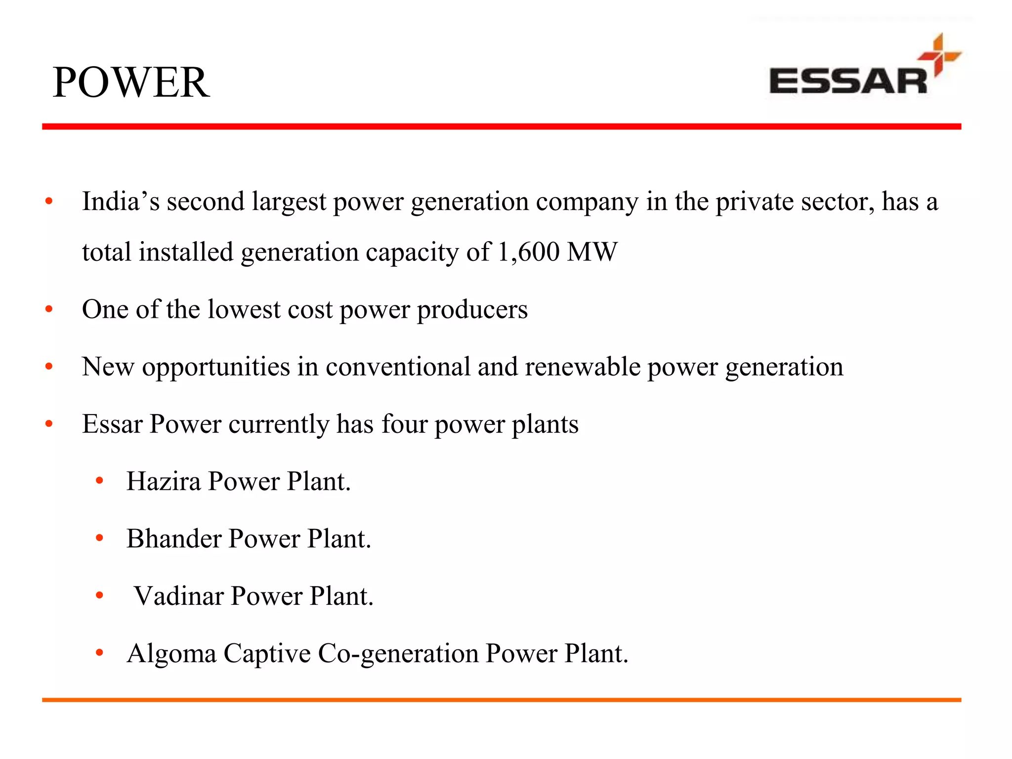 Essar group (g1) | PPTX