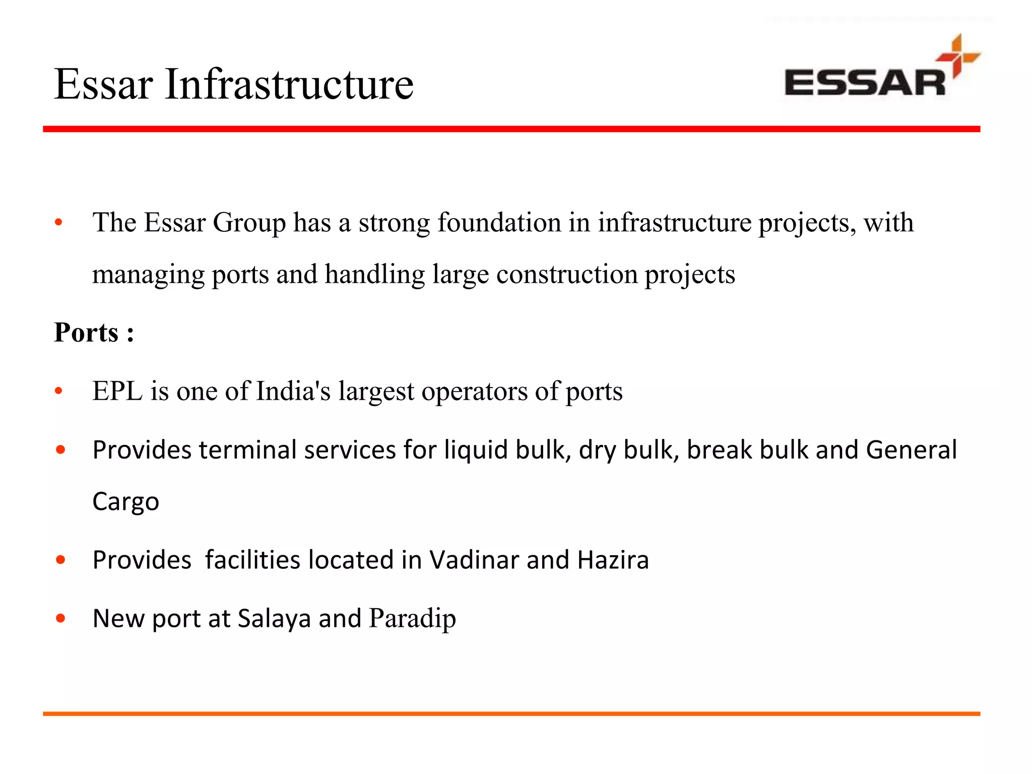 Essar group (g1) | PPTX