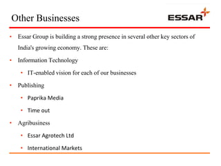 Essar group (g1) | PPTX