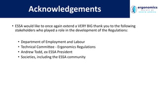 ERGONOMIC RISK ASSESSMENTS Presenter: Sma Ngcamu-Tukulula Human Factors ...