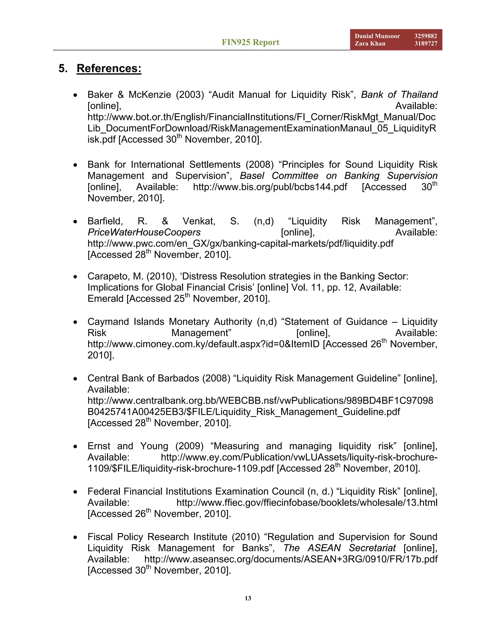 Measuring and Managing Liquidity Risk | PDF