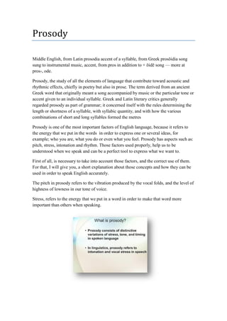 Essay About Prosody | PDF