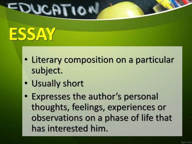 Elements of Essay | PPTX