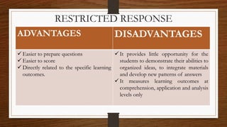 Essay Items Test | PPT | Free Download