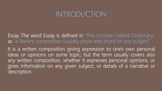 Essay | PPTX | Educational Assessment | Education