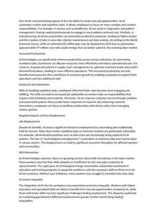 essay on artificial iiintelligence overview | DOCX