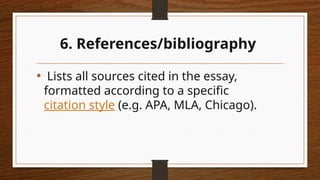 PARTS OF AN ESSAY AND IT'S EXAMPLES.pptx
