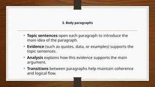 PARTS OF AN ESSAY AND IT'S EXAMPLES.pptx