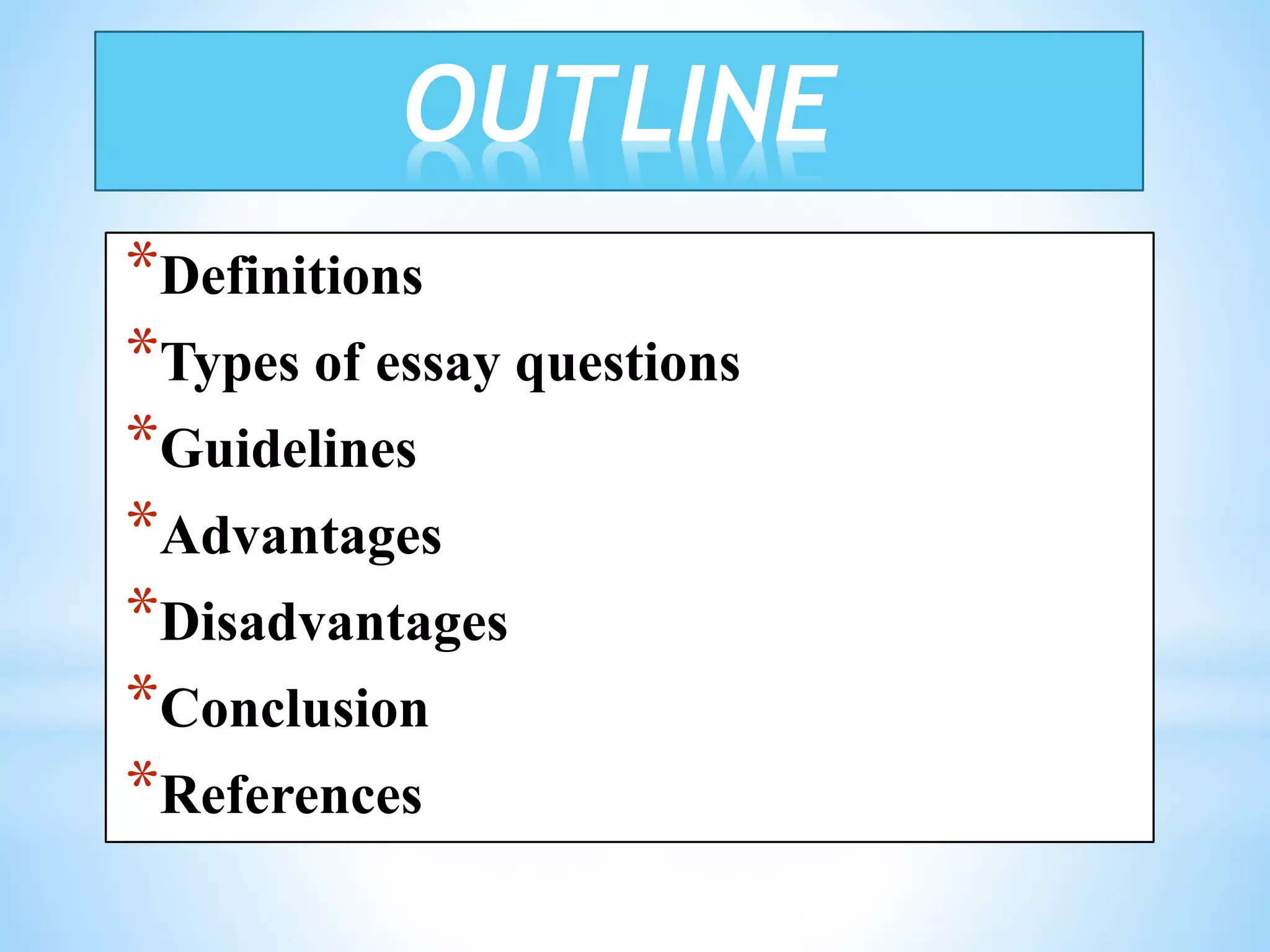Essay Question -assessment | PPTX