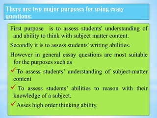 Essay Question -assessment | PPTX
