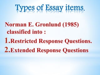 Essay Question -assessment | PPTX