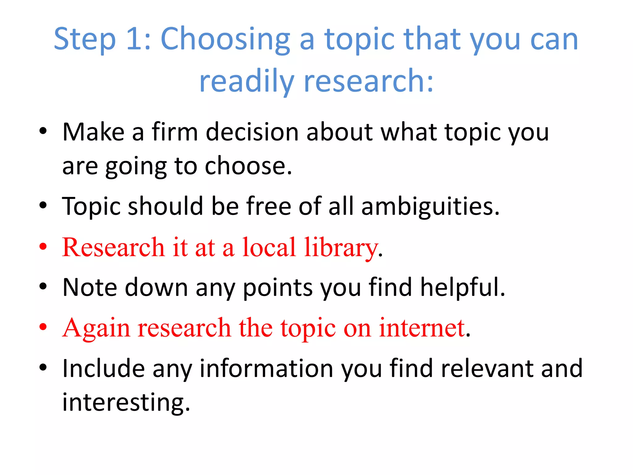 steps of article writing | PPT