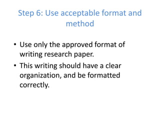 steps of article writing | PPT