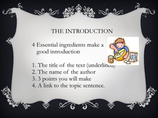 ESSAY STRUCTURE YR9 | PPT