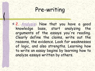 Essay writing 1 | PPTX | Homework and Study | Education