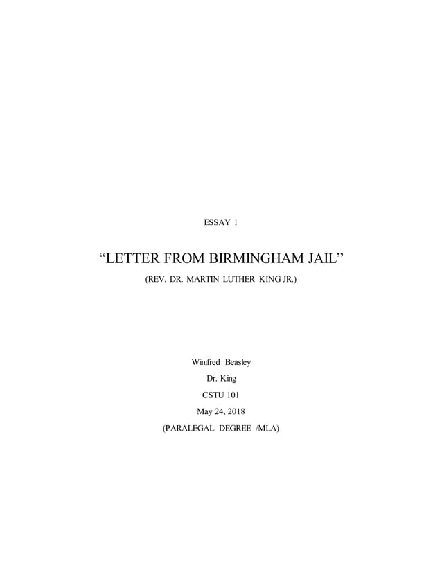 A LETTER FROM BIRMINGHAM | DOCX