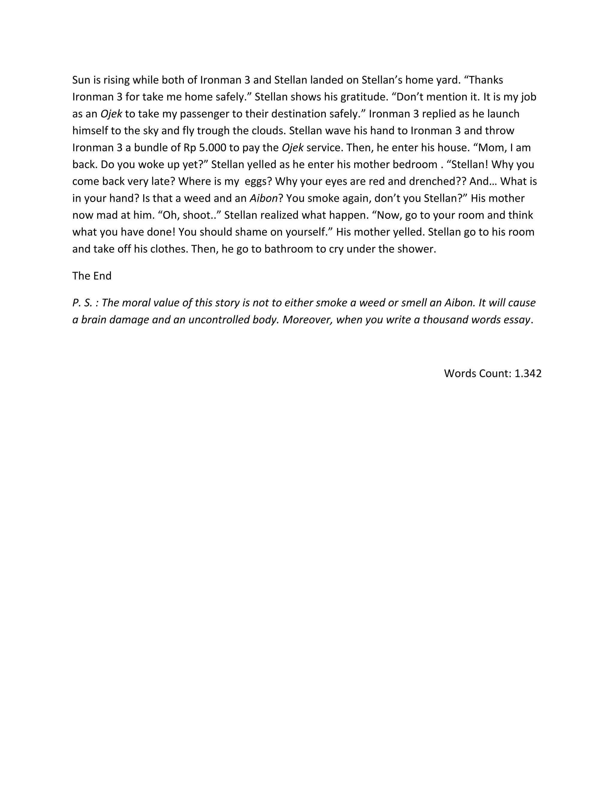 A Thousand Words Essay by Muhammad Al Ghifari | DOCX