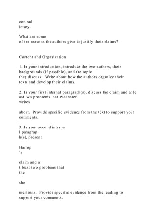 Essay 1 – Comparing Two Arguments – Linguistics 94PromptFor .docx