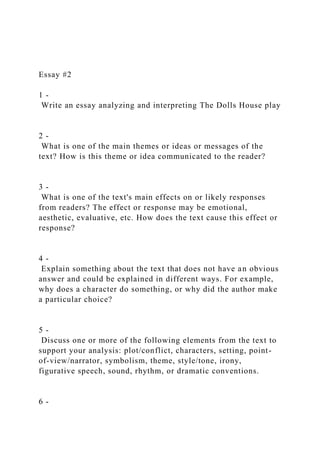 Essay #21 - Write an essay analyzing and interpreting The .docx