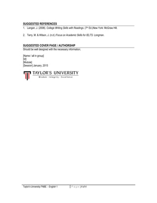 ELG 30505 Essay 2 Brief | PDF | Homework and Study | Education