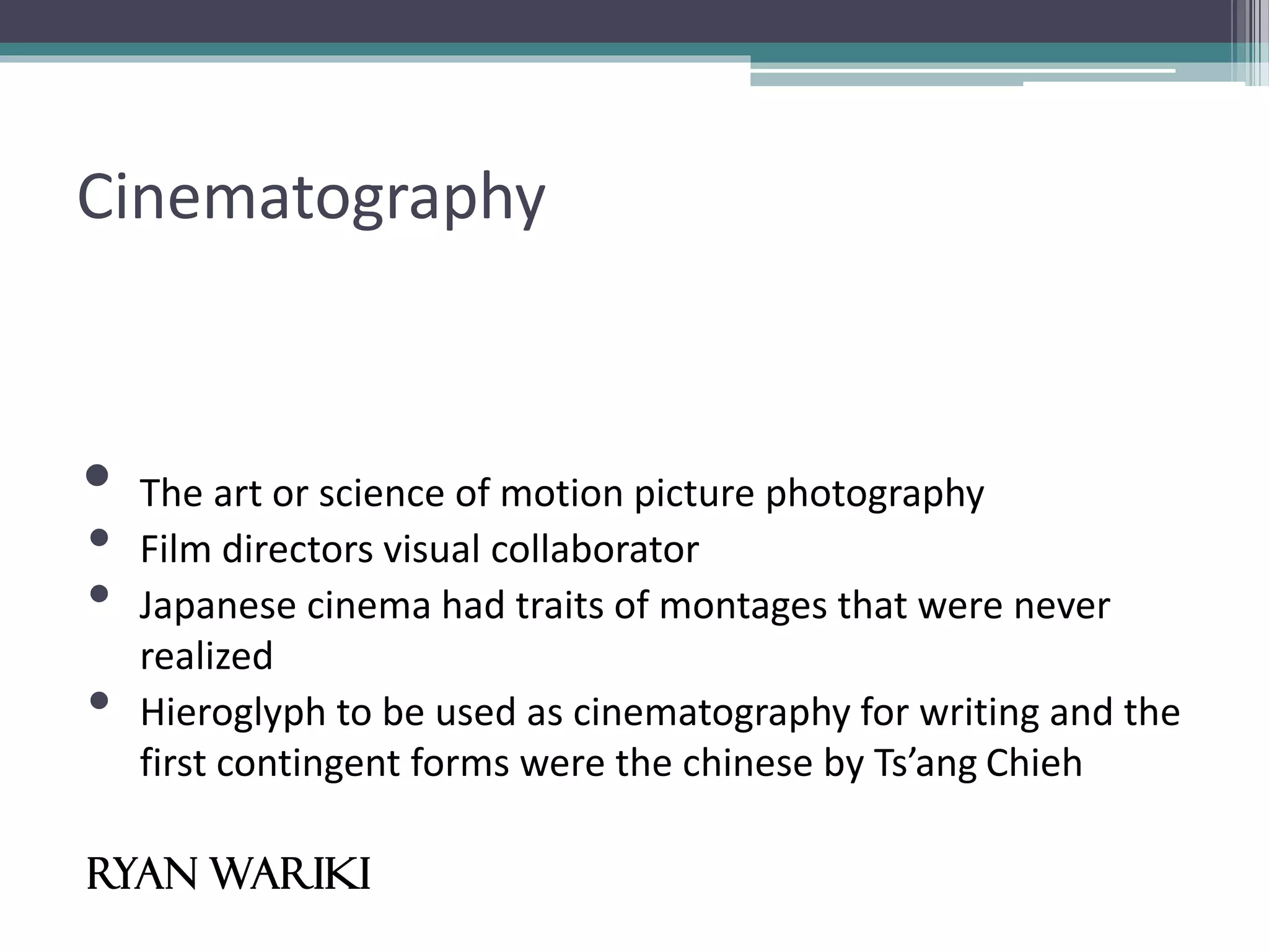 Essay 3 Sergei Eisenstein Cinematic Principle & Ideogram | PPT