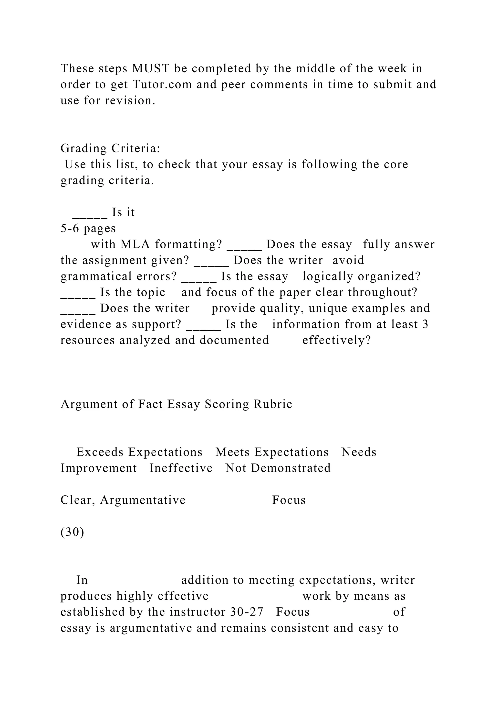 Essay #4 Argument of Fact Refer to Everything’s an Argument | DOCX