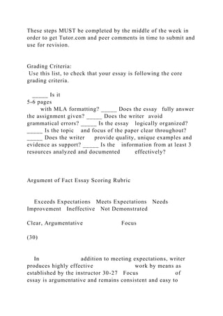 Essay #4 Argument of Fact Refer to Everything’s an Argument | DOCX