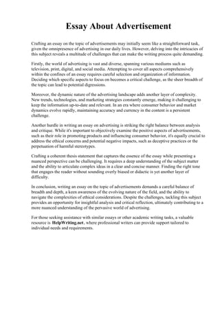 Essay About Advertisement.pdf